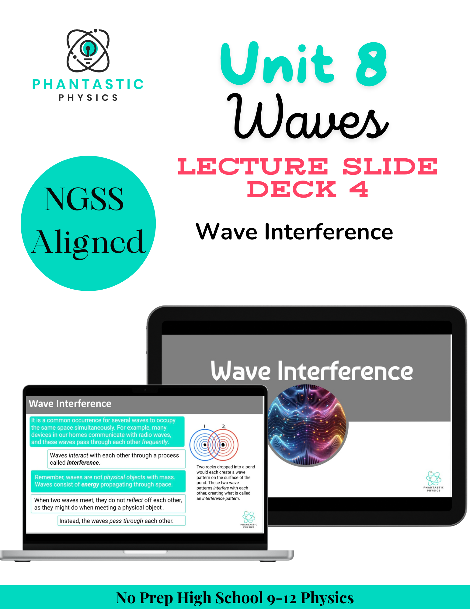 High School Physics: Wave Interference Slide Deck - Grades 9-12, NGSS ...