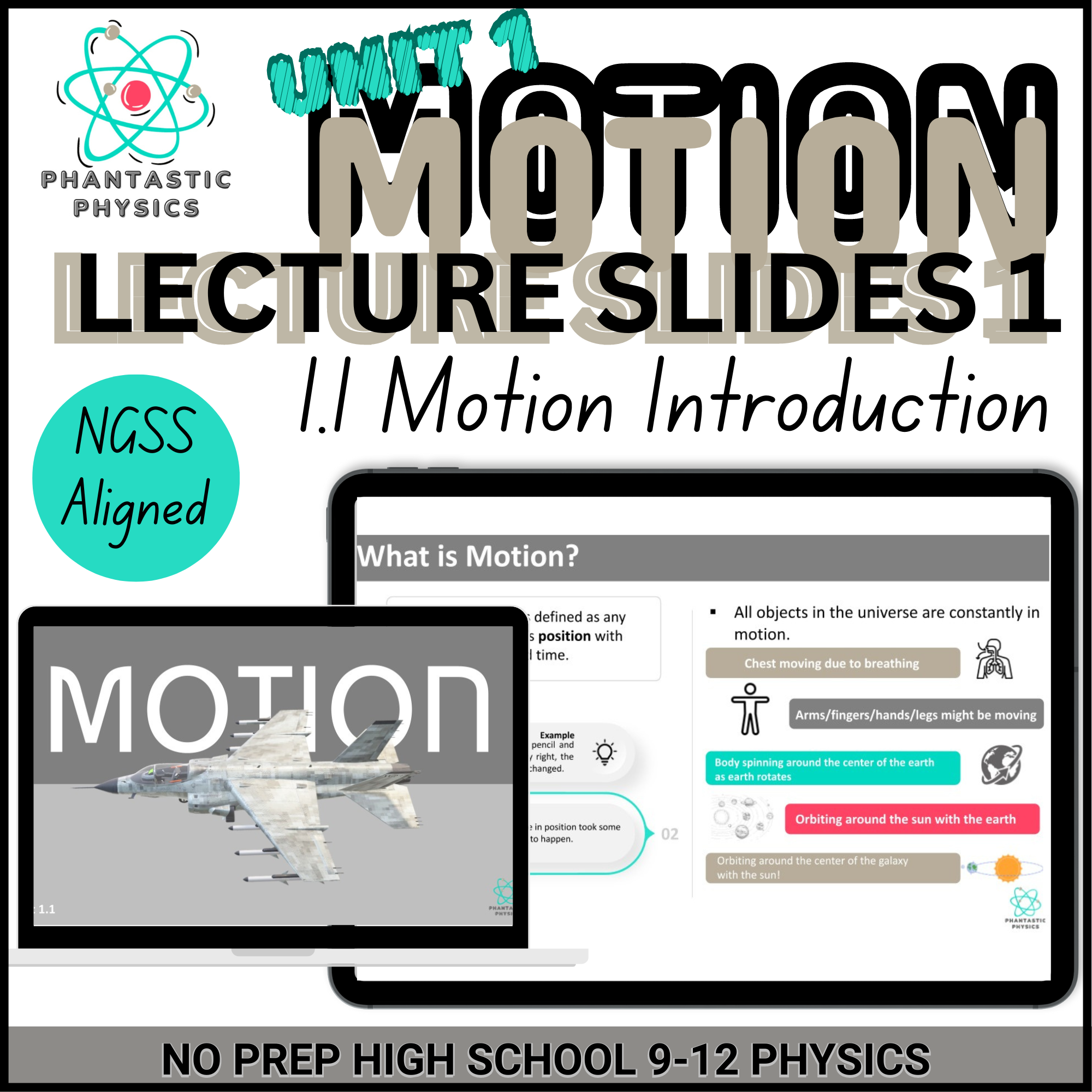 High School Physics: Motion Introduction Slide Deck (Grades 9-12, NGSS ...