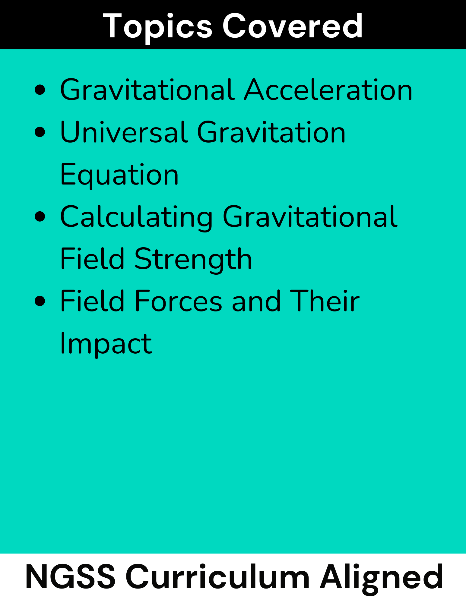 High School Physics: Gravitational Field Strength Slide Deck - Grades ...