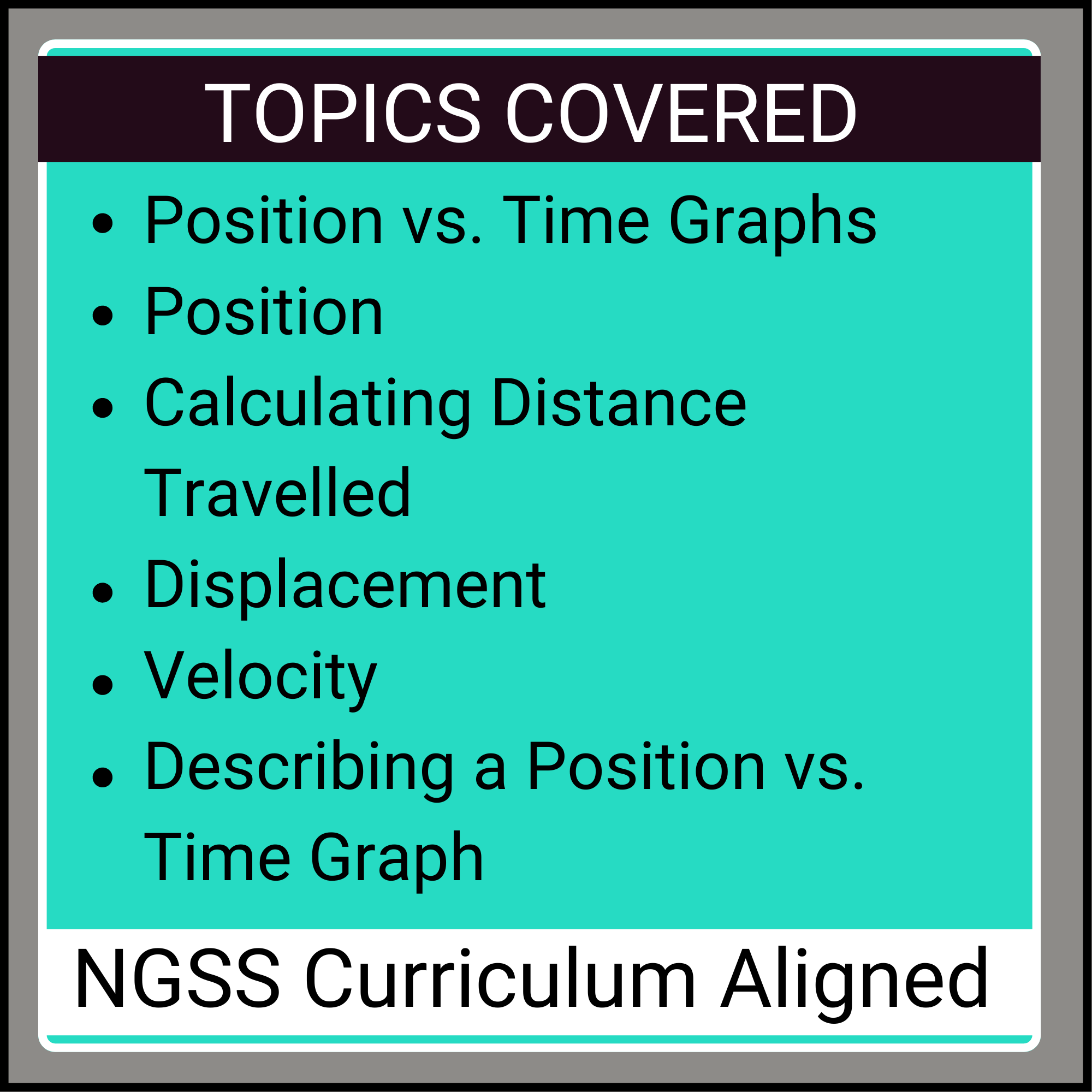 High School Physics: Graphing Motion Assignment (Grades 9-12, NGSS Ali ...