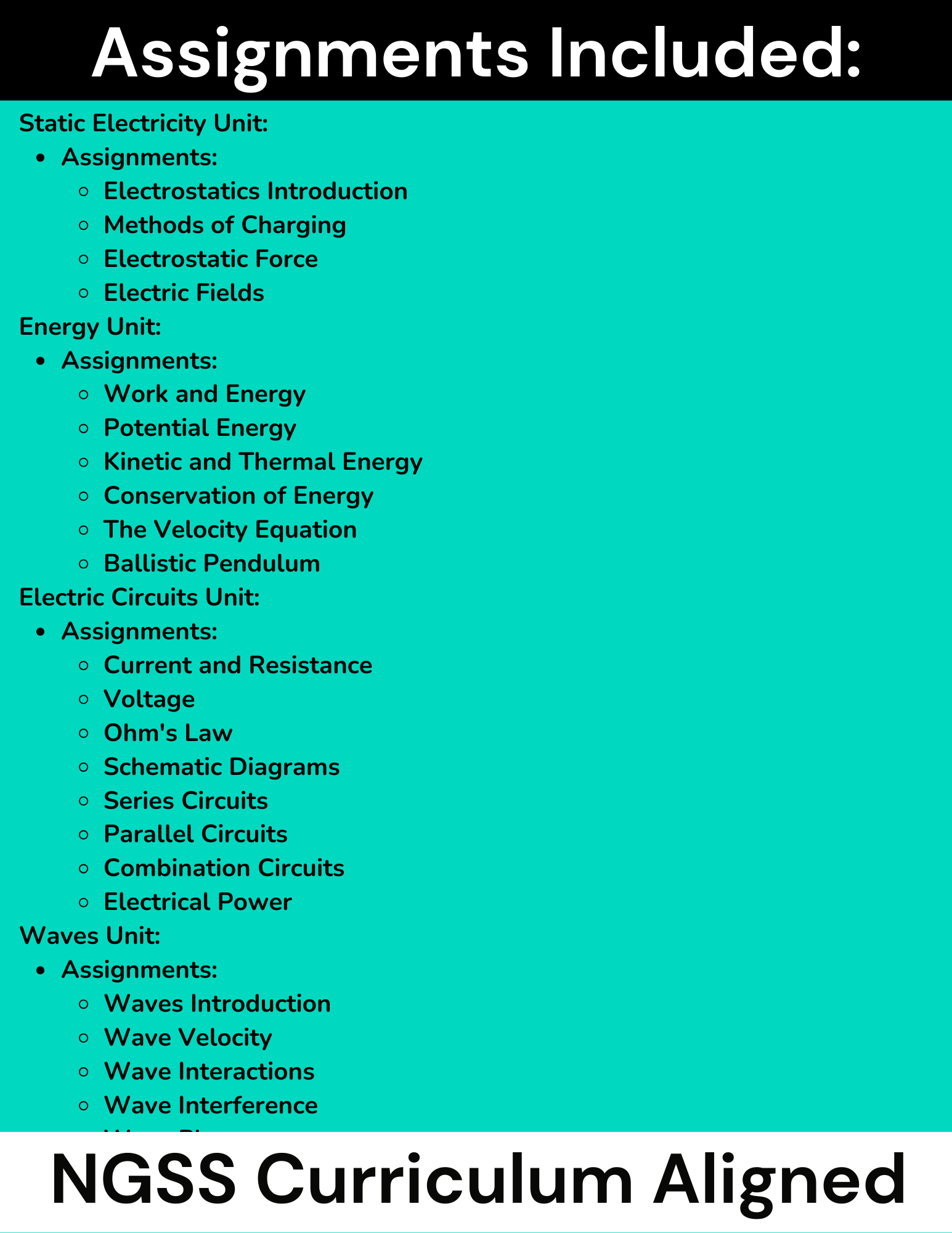 Complete High School Physics Assignments Bundle (NGSS Aligned, Grades ...