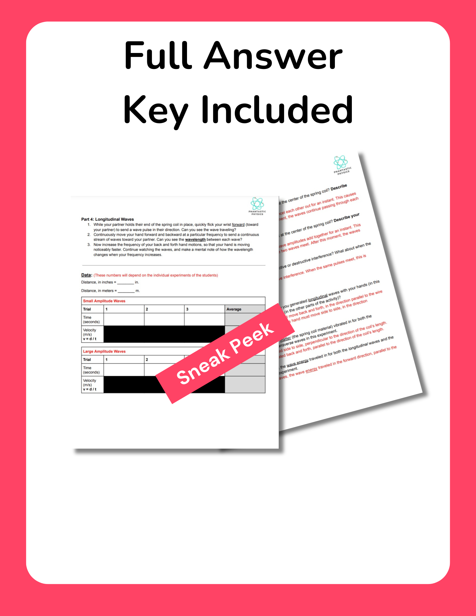 High School Physics: Waves Exploration Activity - Grades 9-12, NGSS Al ...