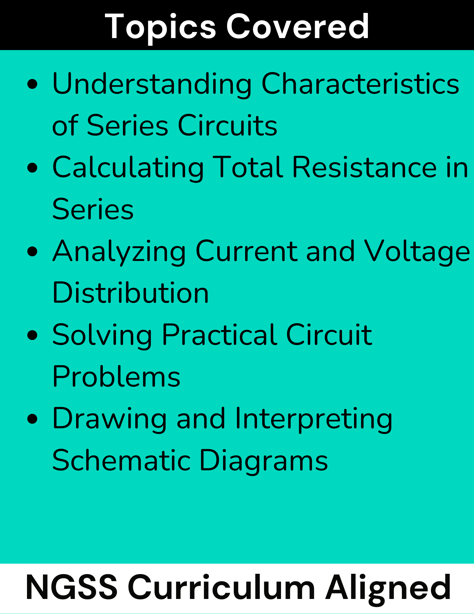High School Physics: Series Circuits Assignment - Grades 9-12, NGSS Al ...