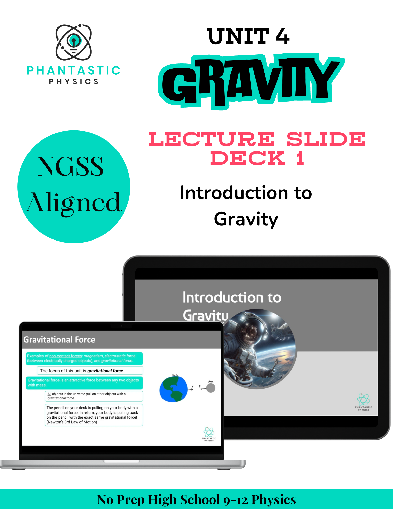 High School Physics: Intro to Gravity Slide Deck-Grades 9-12, NGSS Ali ...