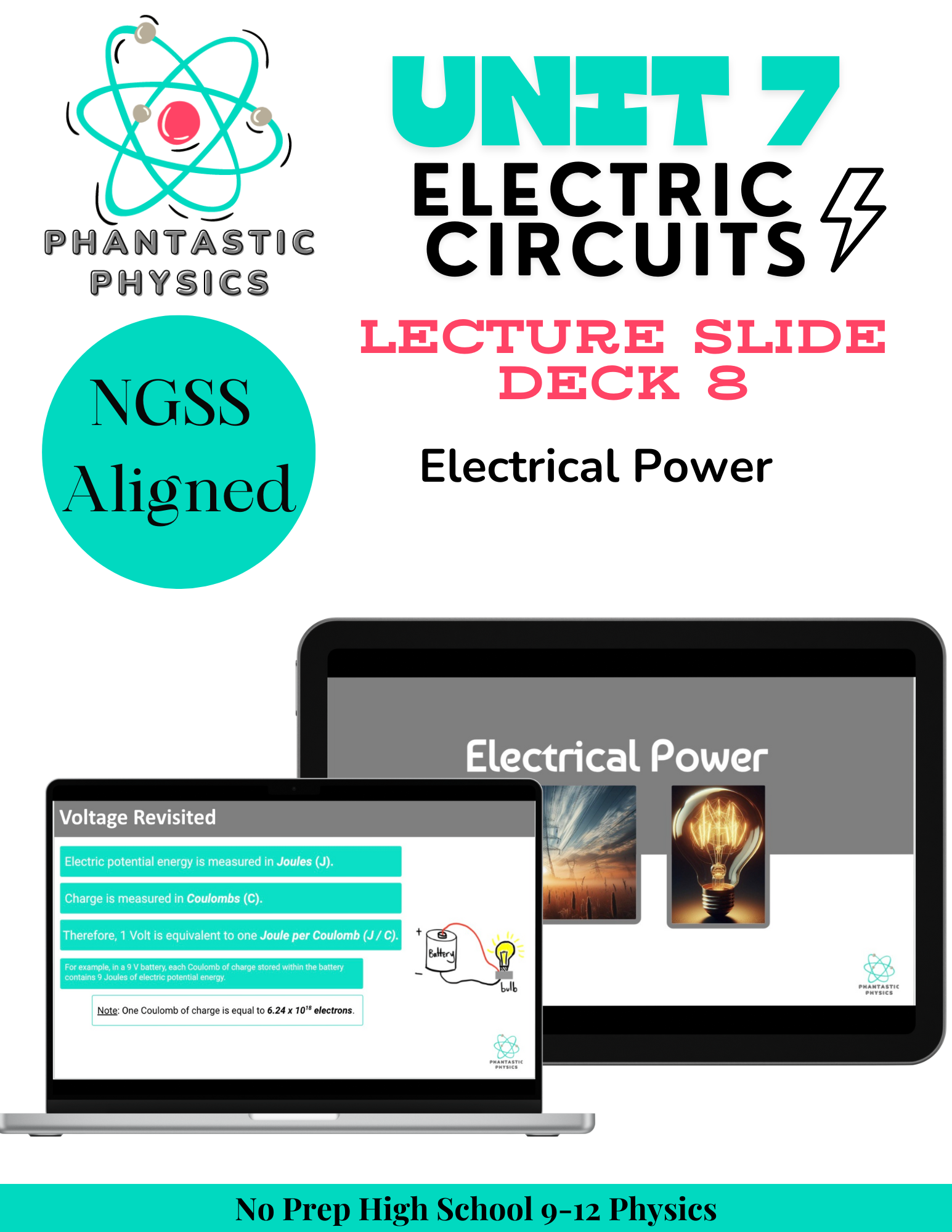 High School Physics: Electrical Power Slide Deck - Grades 9-12, NGSS A – Phantastic Physics