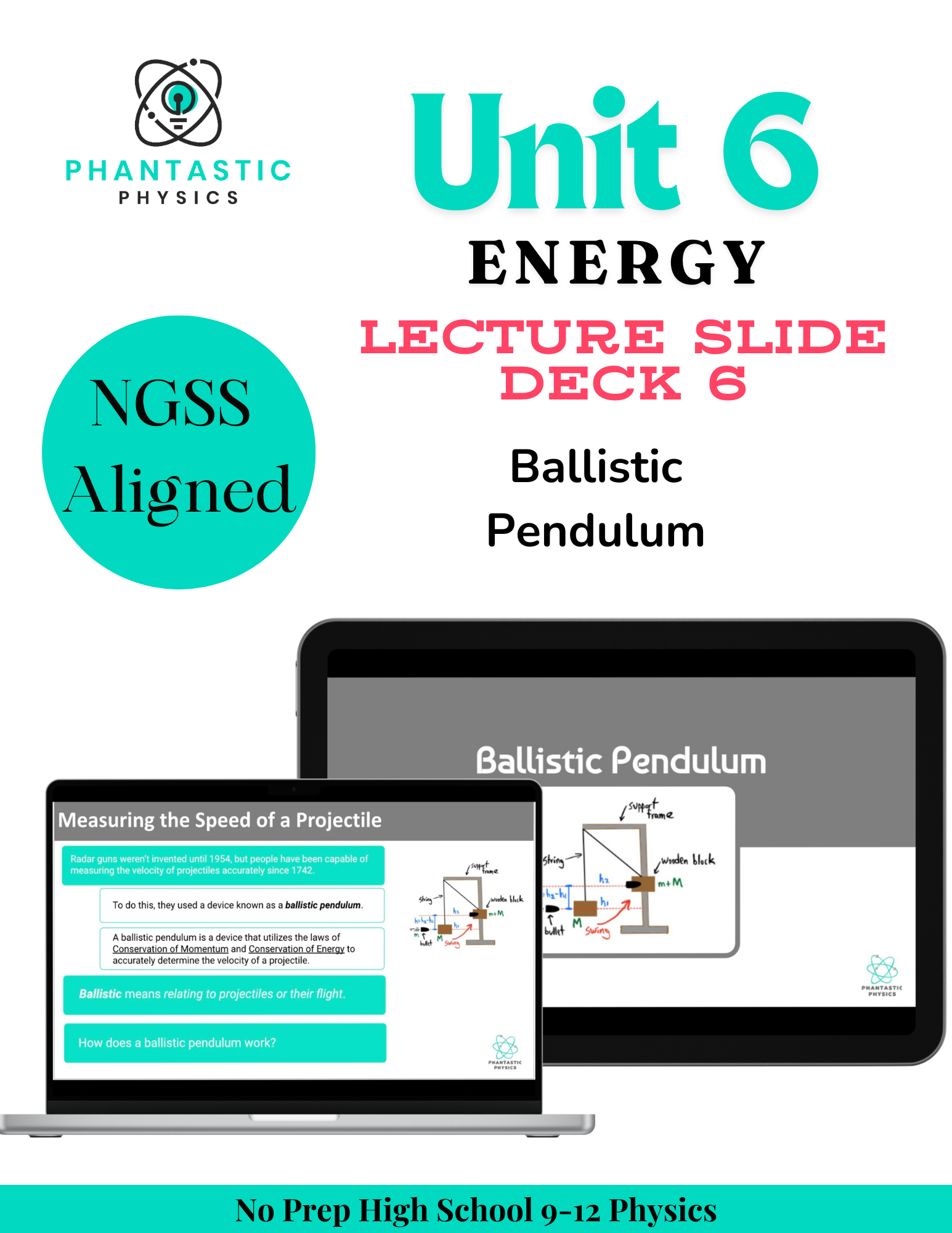 High School Physics: Ballistic Pendulum Slide Deck - Grades 9-12, NGSS ...