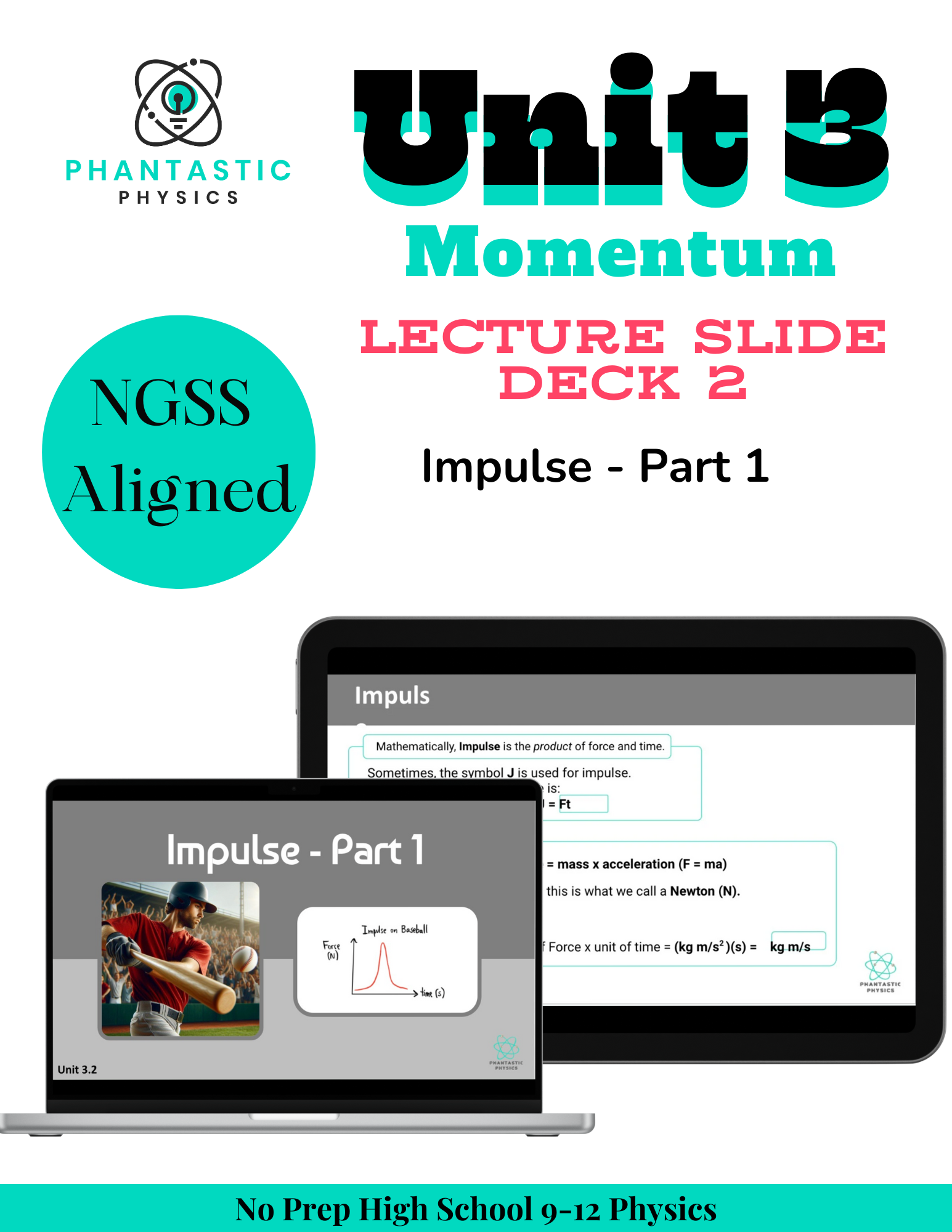 High School Physics: Impulse Introduction Slide Deck - Grades 9-12, NG ...